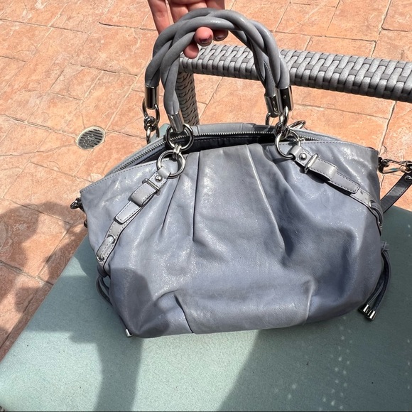 Coach | Bags | Coach Handbag Satchel Summer Blue Marble | Poshmark